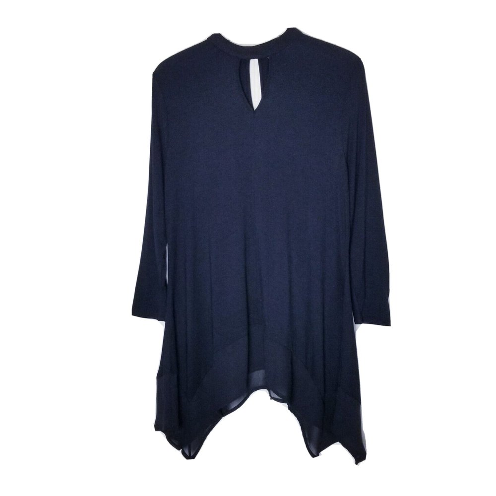 Kate & Mallory Black Asymmetrical Blouse Women Size M… - Gem